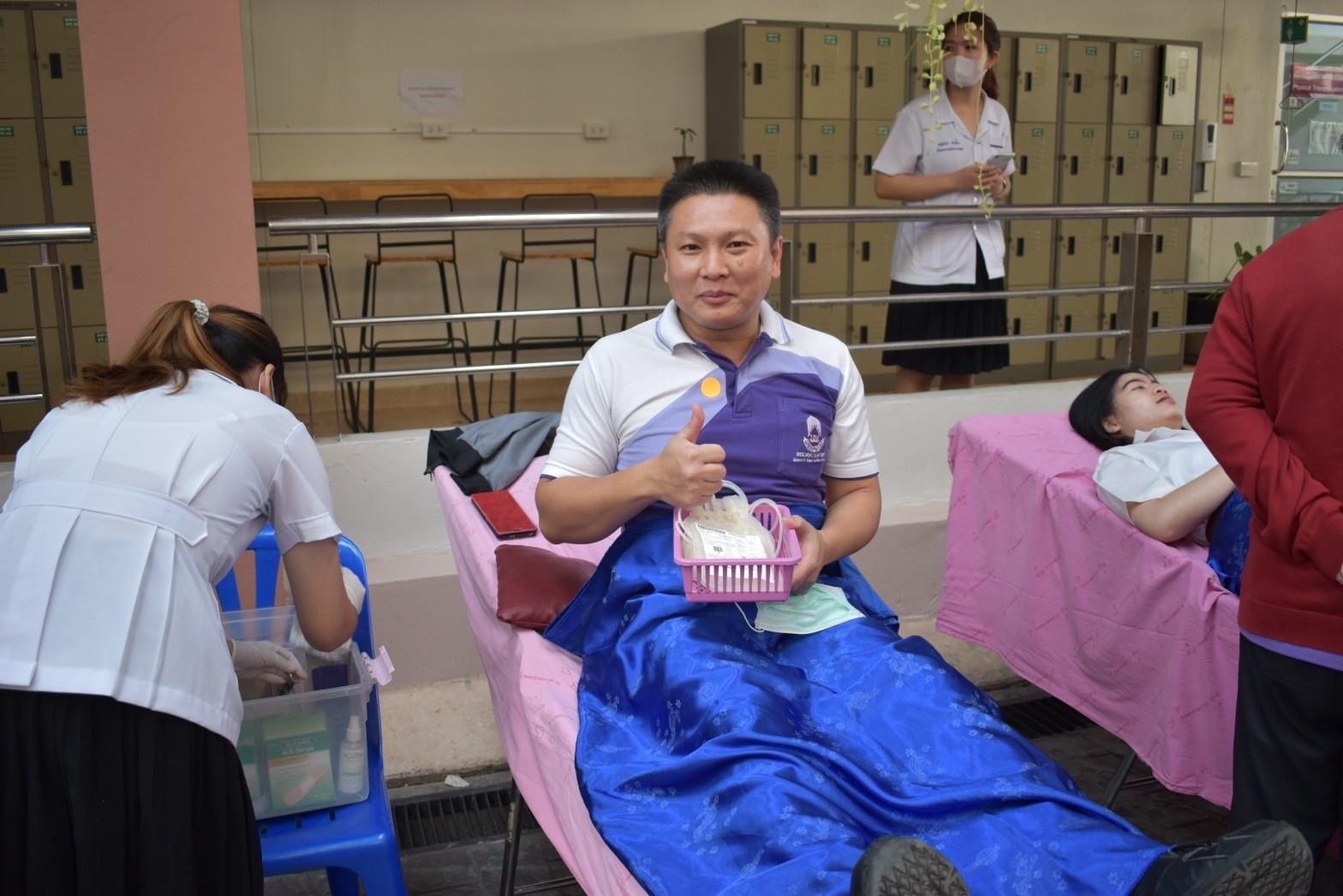Blood donation at AHS UP in Collaboration with Blood Bank unit, Phayao Hospital : มหาวิทยาลัยพะเยา